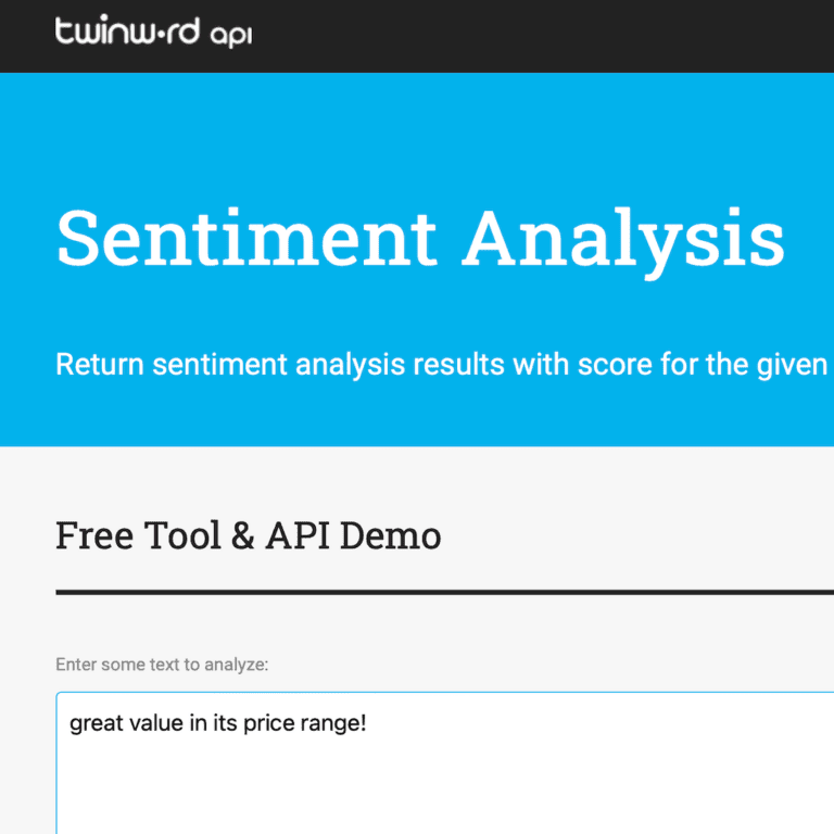 Sentiment Analysis For Finance - Twinword